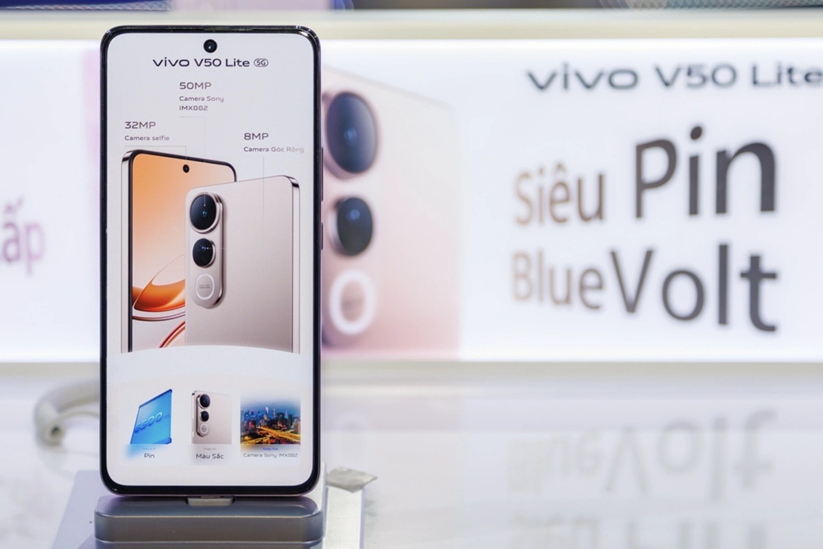 Điện thoại Vivo V50 Lite 5G bền chuẩn quân đội, siêu pin 6500 mAh ...